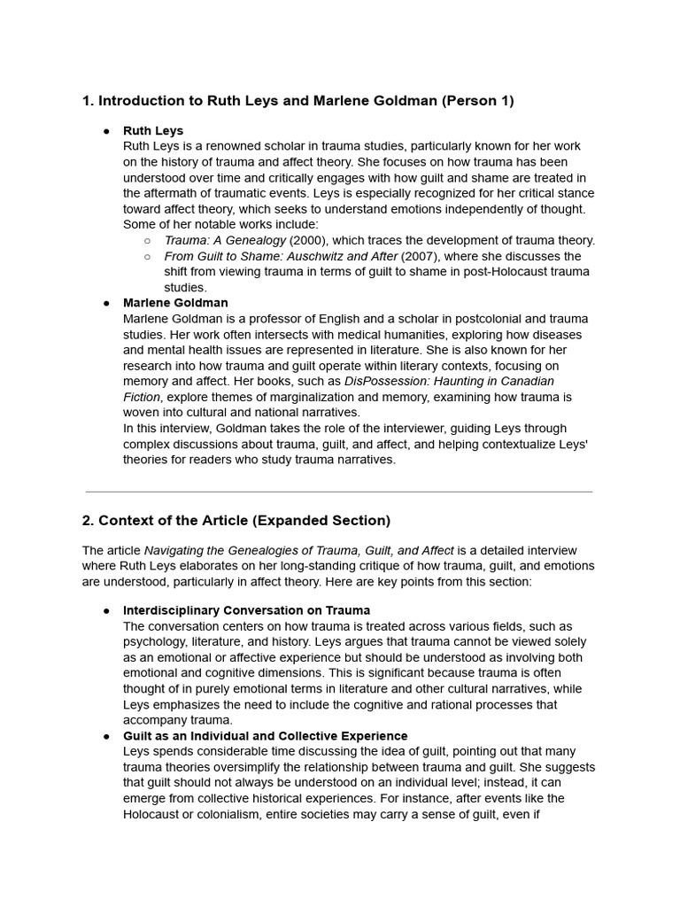 Trauma CIA 3 | PDF | Psychological Trauma | Emotions