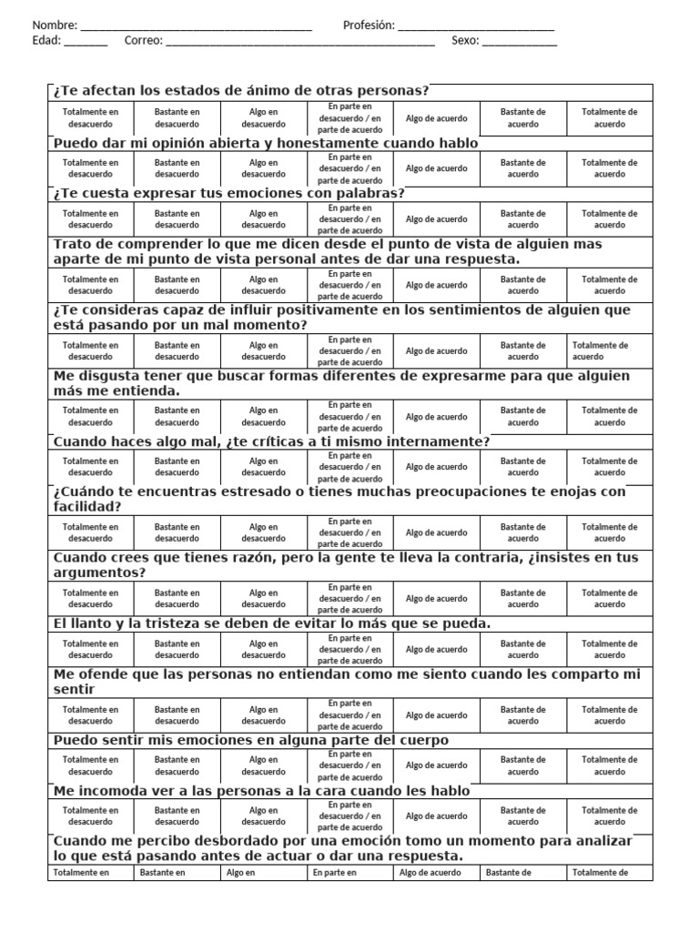 Pre y Pos Test | PDF | Sicología | Conceptos psicologicos