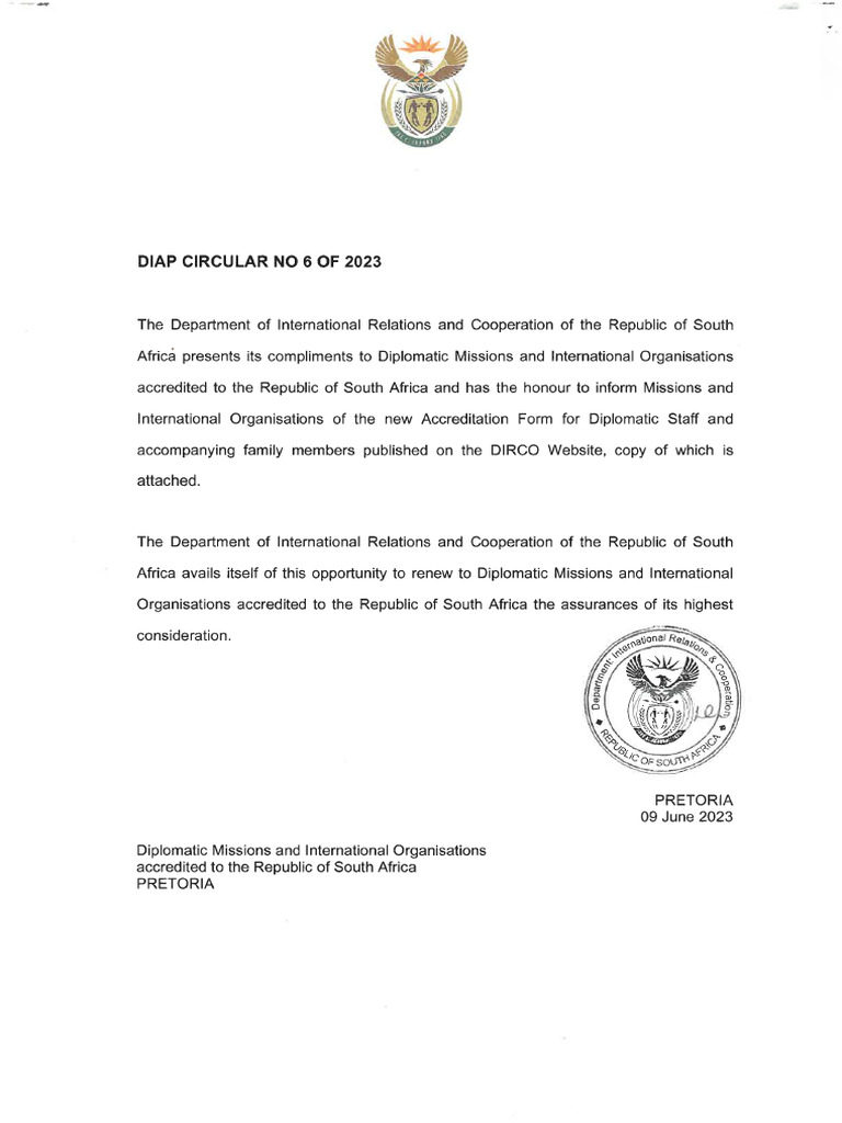 Diap Circular No 6 of 2023 Accreditation Formnew | PDF