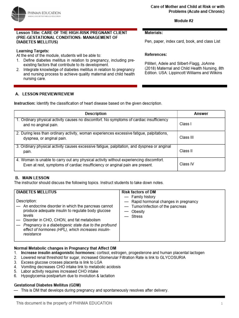 Module 2 - Student Guide | PDF | Diabetes | Gestational Diabetes