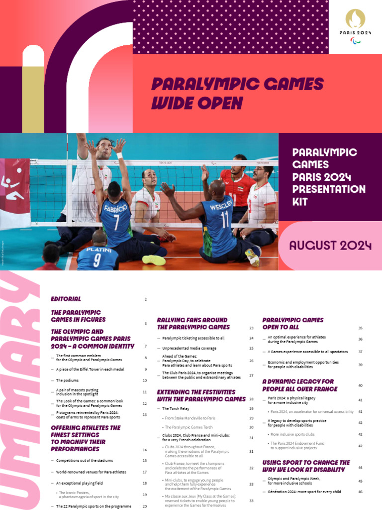 Paris 2024 Paralympic Games Overview | PDF | Paralympic Games | Olympic ...