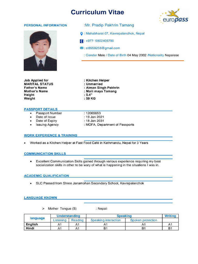 Pradip Pakhrin Tamang | PDF