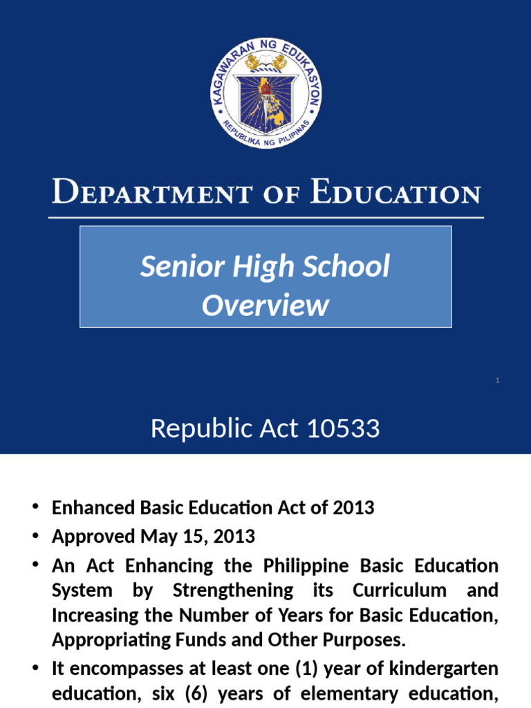SHS Overview | PDF | Teachers | Learning