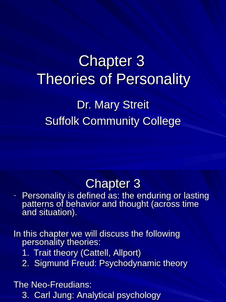 Chapter 3 Personality | PDF | Id | Personality Psychology