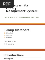 ER Diagram For Library Management System Database Design | PDF | Books ...