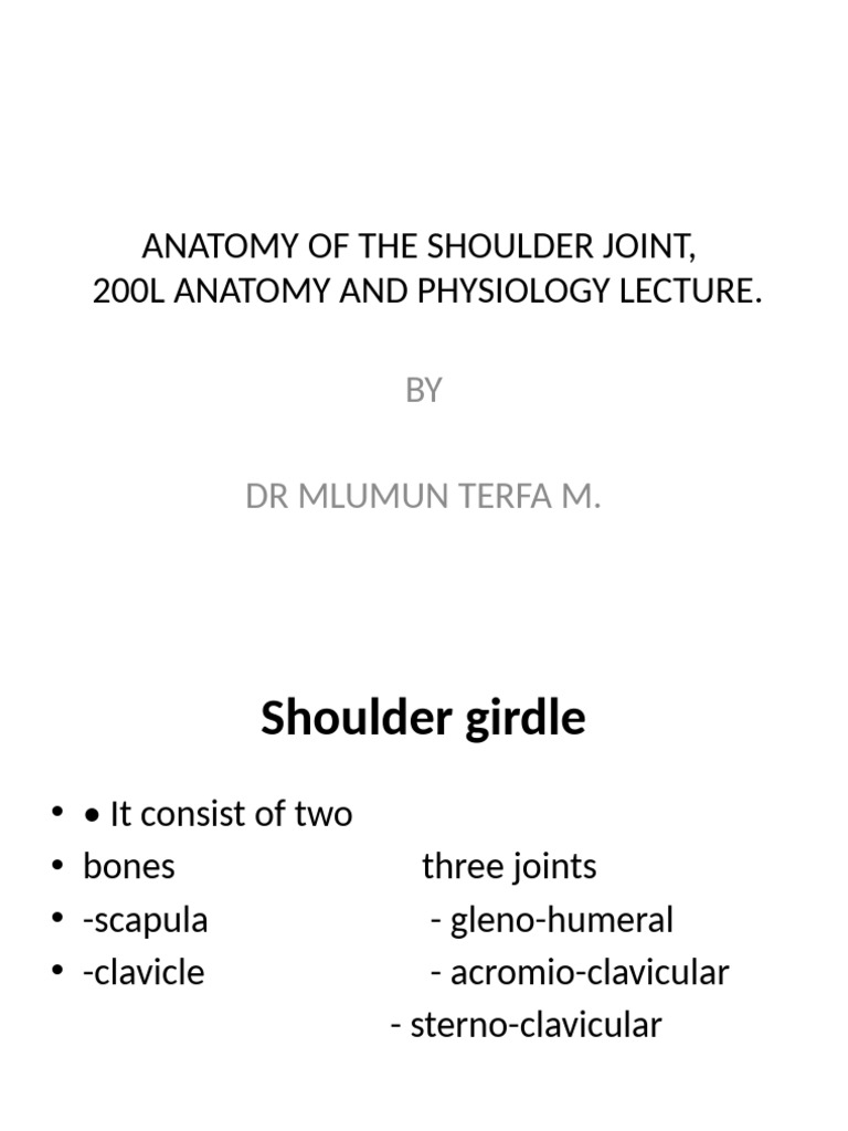 Shoulder Joint Anatomy and Function | PDF | Shoulder | Joints