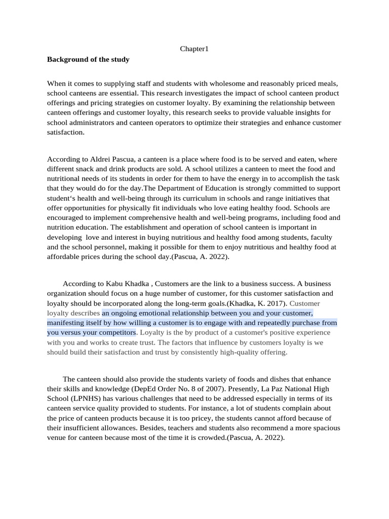 Chapter 1 GROUP 3 ABM 12 A(s) | PDF | Cafeteria | Pricing