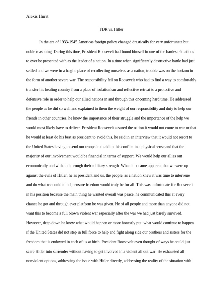 FDR vs Hitler | PDF | Franklin D. Roosevelt | Military
