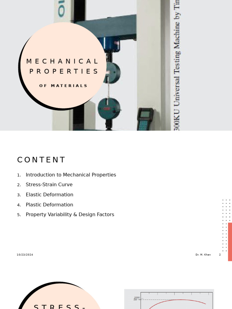Lec 02 - Mechanical Properties of Materials | PDF | Elasticity (Physics ...