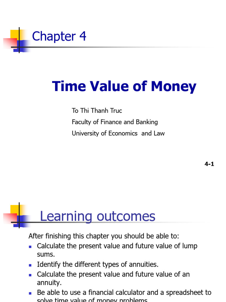 Chapter4 Time Value of Money | PDF | Present Value | Interest