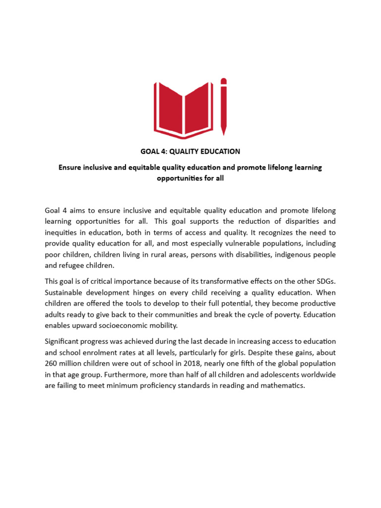 SDG4-Quality Education (Video Content) | PDF