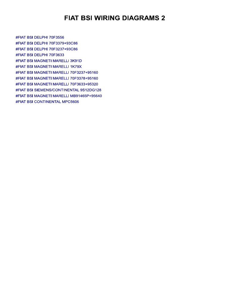 BSI Modules Fiat | PDF