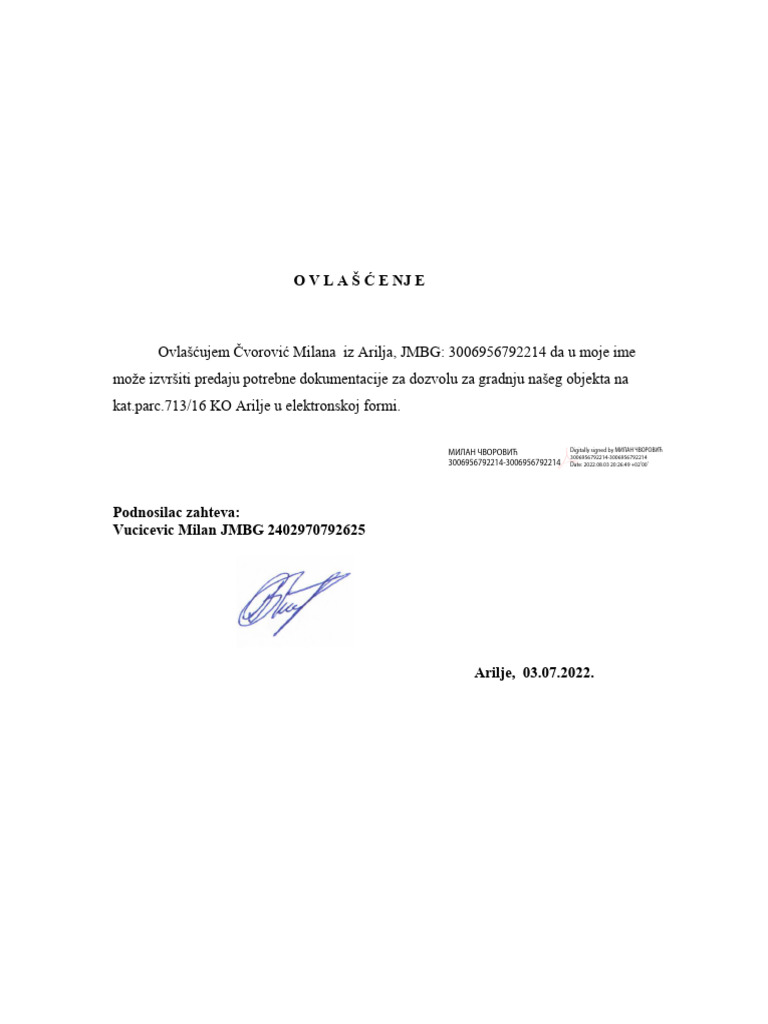 ovlascenje | PDF