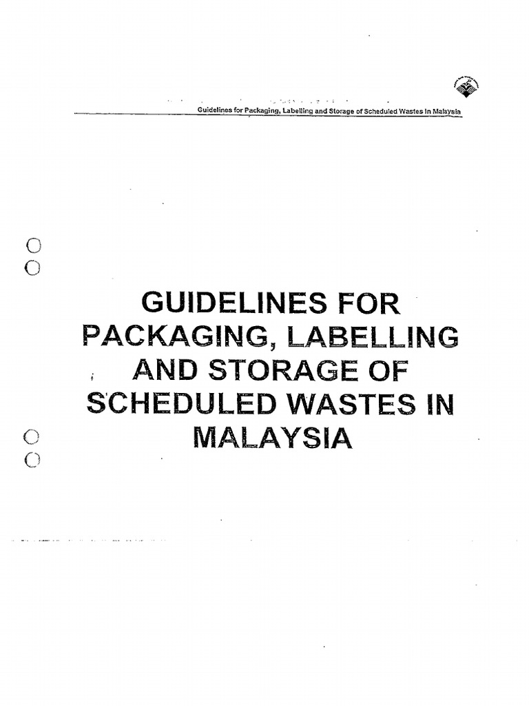 Appendix 18 Guideline of Packaging Labelling of Schedule Waste | PDF