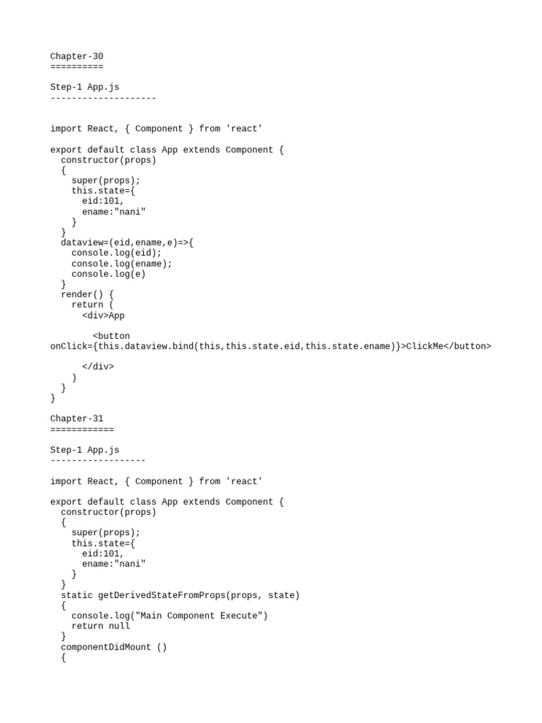 React Doc-5 | PDF | Ticket (Admission) | Constructor (Object Oriented Programming)