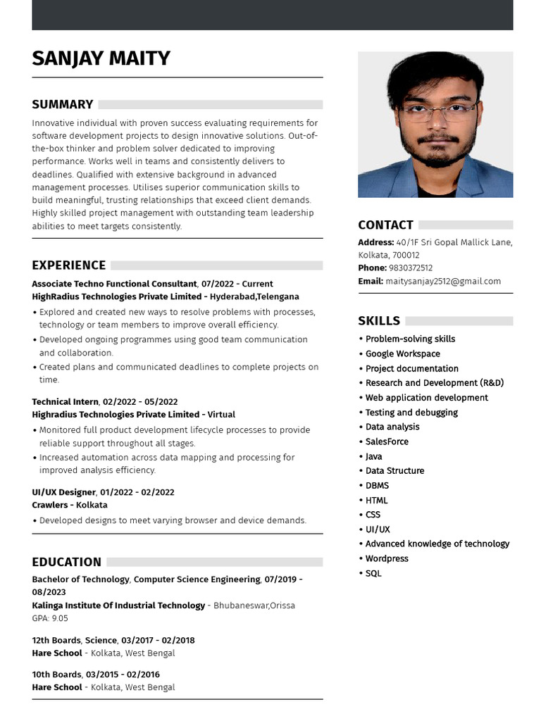 Sanjay Maity_CV | PDF | Software Engineering | Information Technology