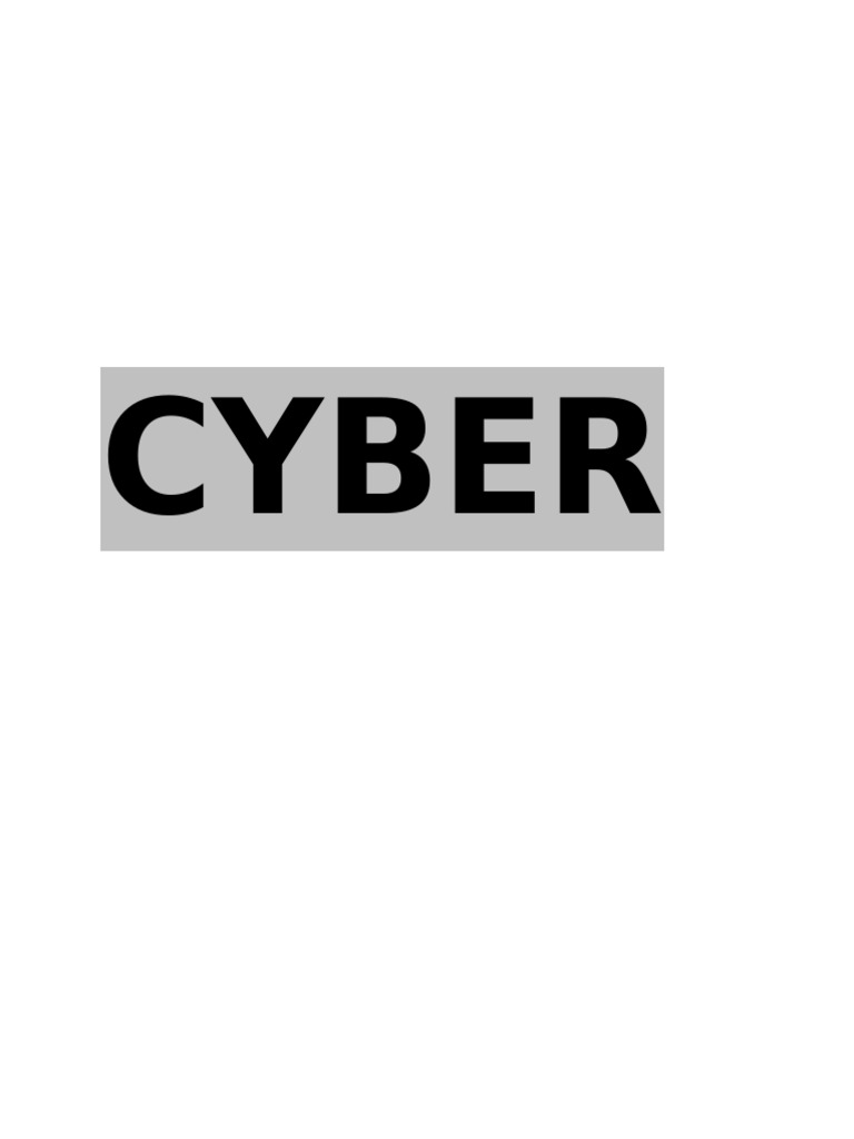 Cyber | PDF