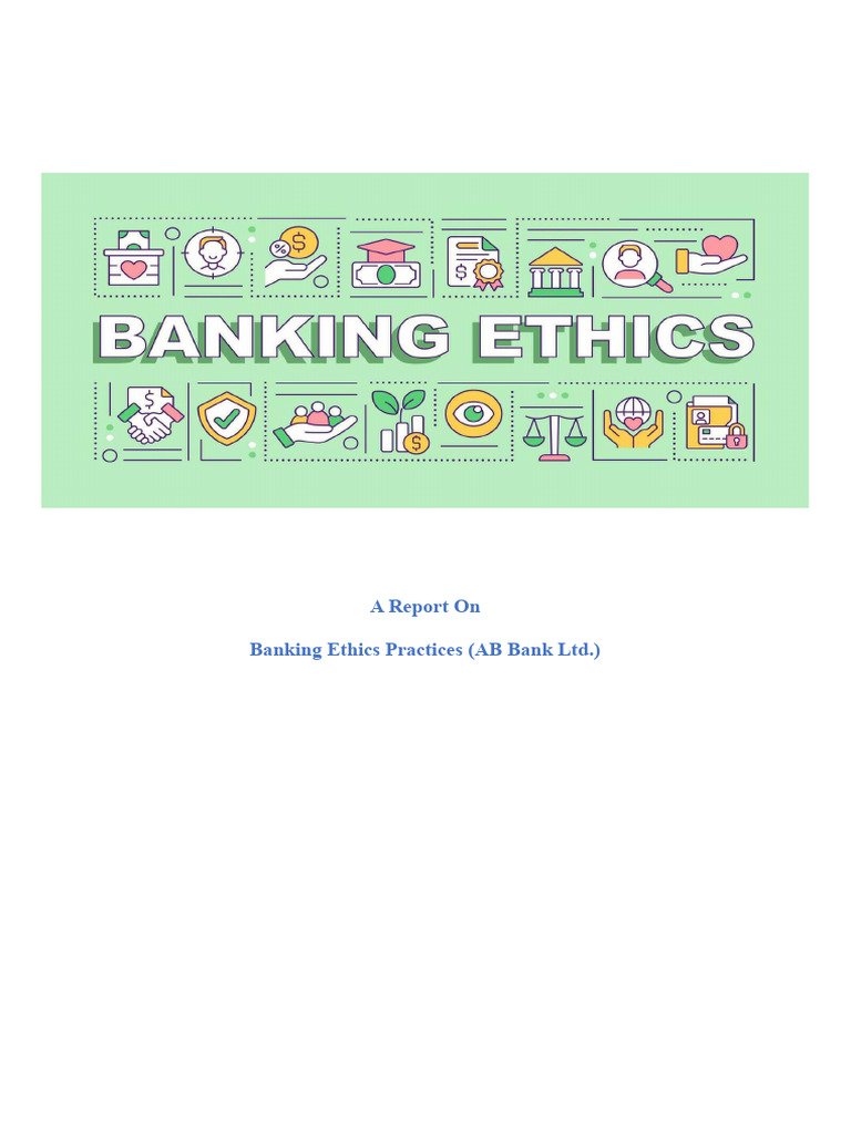 Banking Ethics 1 | PDF | Banks | Corporate Social Responsibility