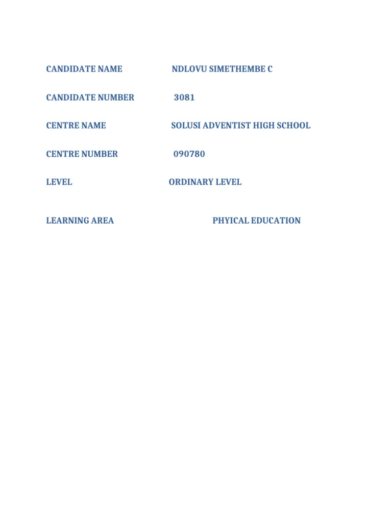 Simethembe Ndlovu Pesmd Project | PDF | Clinical Medicine | Diseases ...