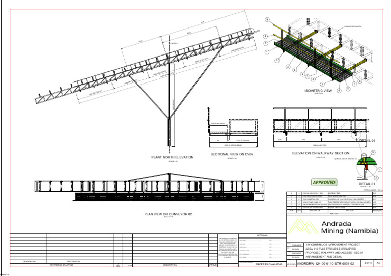 Andrdrw-124-00-0110-Str-0001-01 - Aa-Cv02-Walkway Ga | PDF