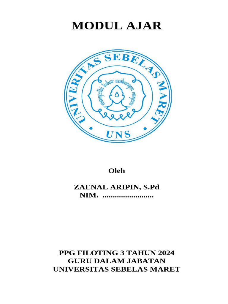 Perangkat Pembelajaran - Zaenal Aripin - NIM | PDF