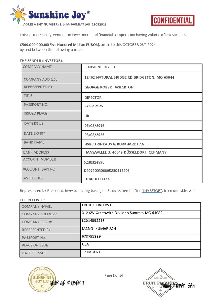 3-FL Doa - Cash-500m Sjl-Wig (Woco) 14.6.23-Moon | PDF | Wire Transfer | Justice