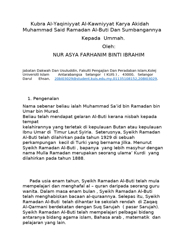 Kubra Al-Yaqiniyyat Al-Kawniyyat | PDF