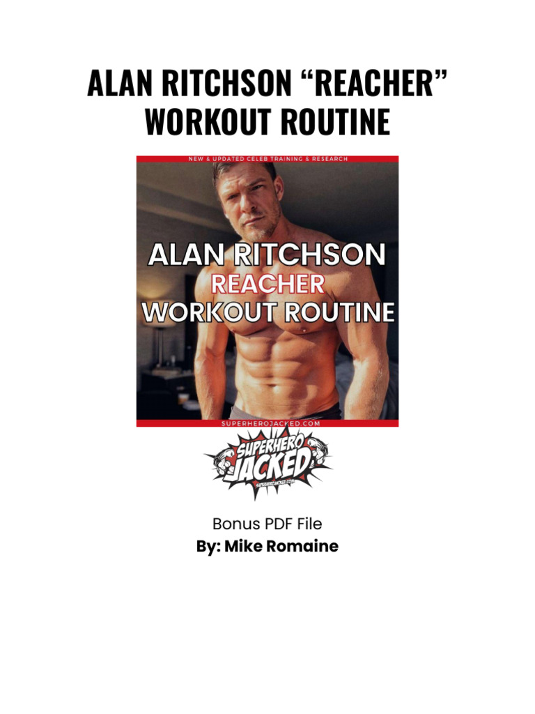 Alan Ritchson - Reacher - Workout PDF | PDF