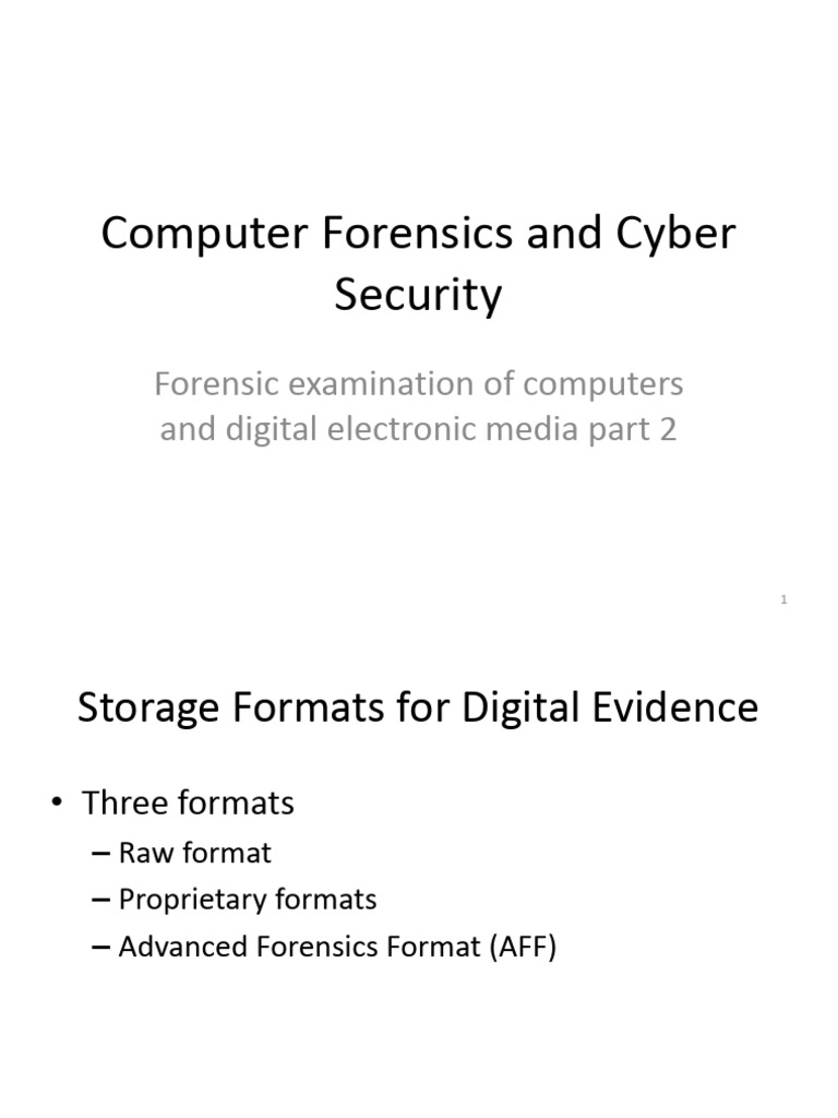 Computer Forensics and Cyber Security - 3 | PDF | File System ...