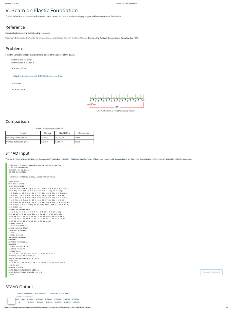 V. Beam on Elastic Foundation | PDF | Beam (Structure) | Stress (Mechanics)