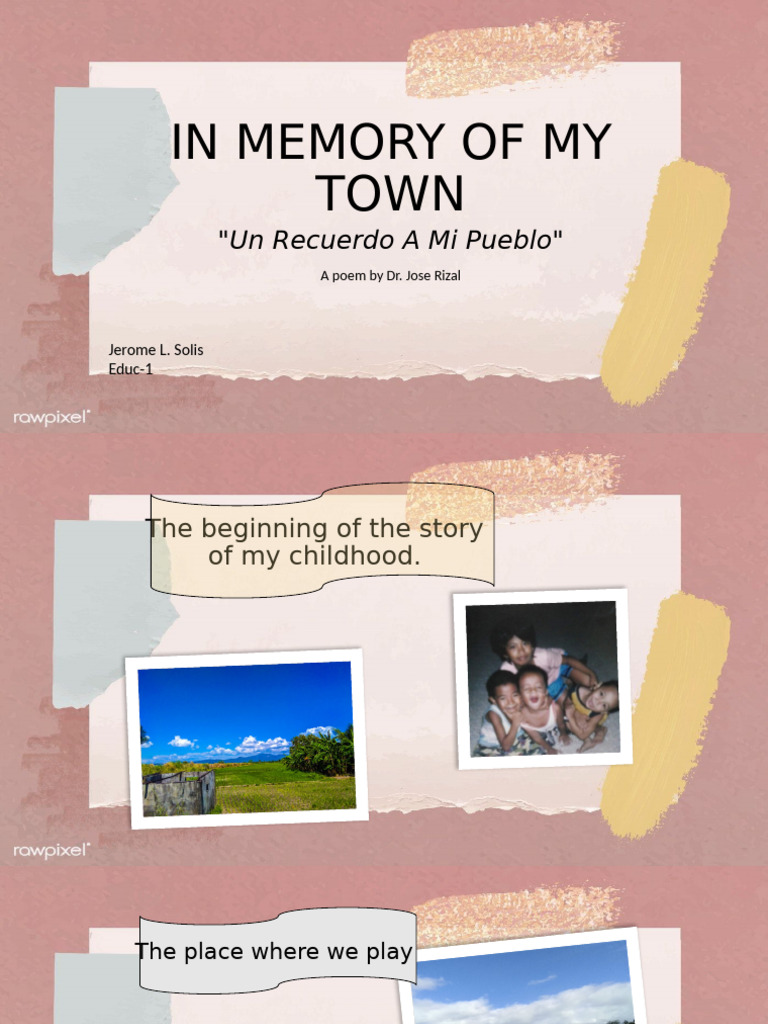 In Memory of My Town (Report) | PDF