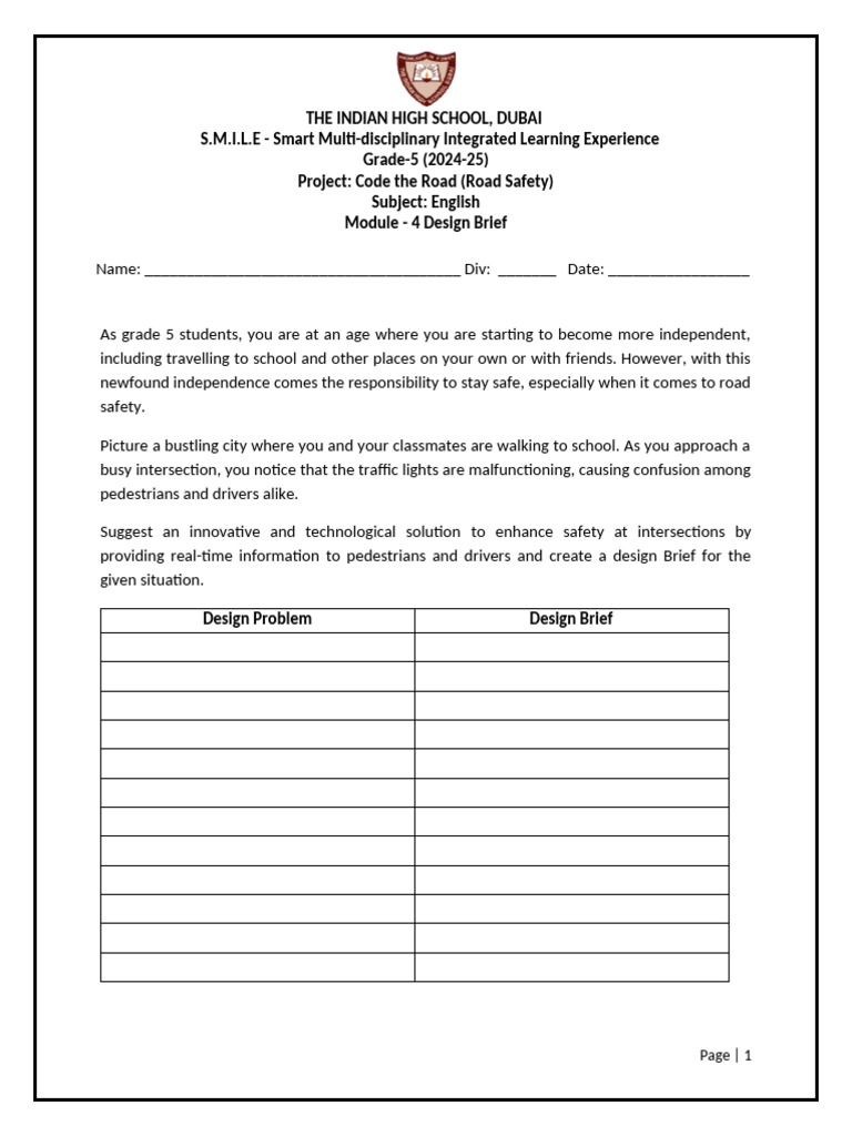 4 Grade-5 English_Design Brief | PDF