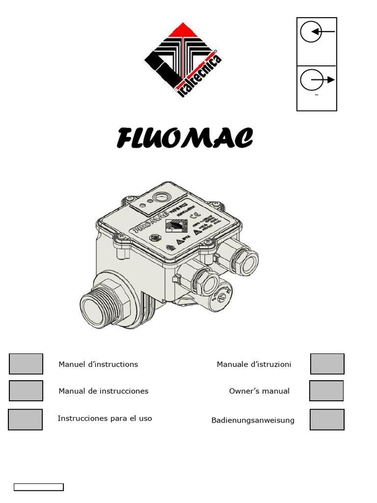 Bedienungsanleitung Fluomac Multilenguaje | PDF | Pump | Valve
