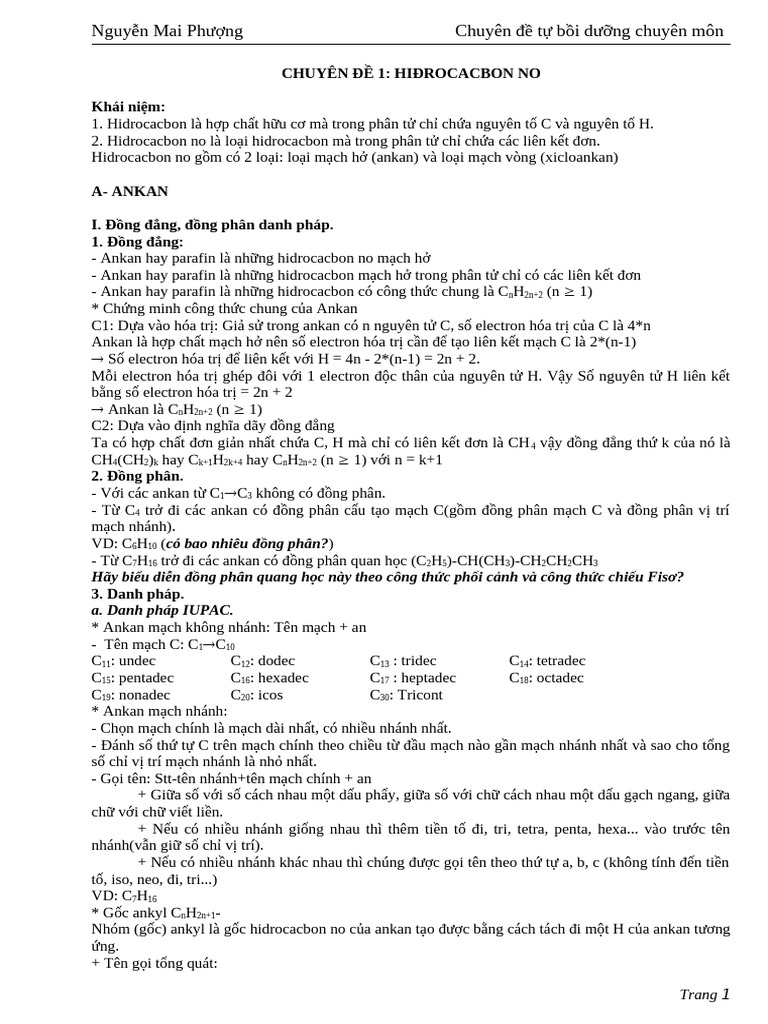 Hidrocacbon No | PDF