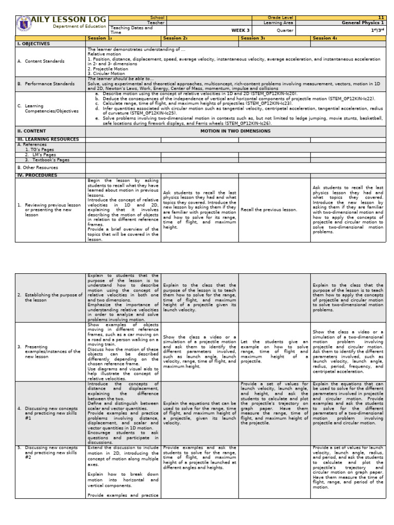 Gen Phy 1 Quarter 1 Week 3 | PDF | Acceleration | Mechanical Engineering