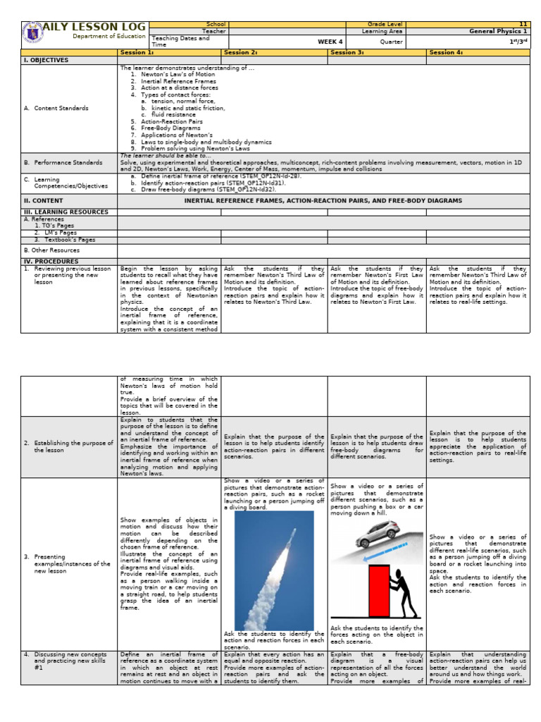 Gen Phy 1 Quarter 1 Week 4 | PDF | Force | Newton's Laws Of Motion