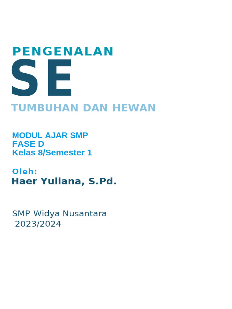 Modul Ajar BAB 1 PENGENALAN SEL | PDF