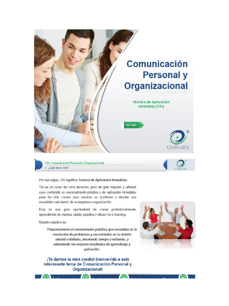 Comunicación Personal y Organizacional | PDF