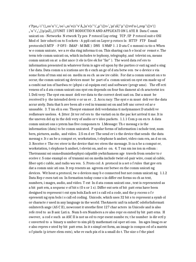 CS3591 CN UNIT 1 Notes | PDF | Internet Protocol Suite | Internet Protocols CS3591 CN UNIT 1 Notes | PDF | Internet Protocol Suite | Internet Protocols