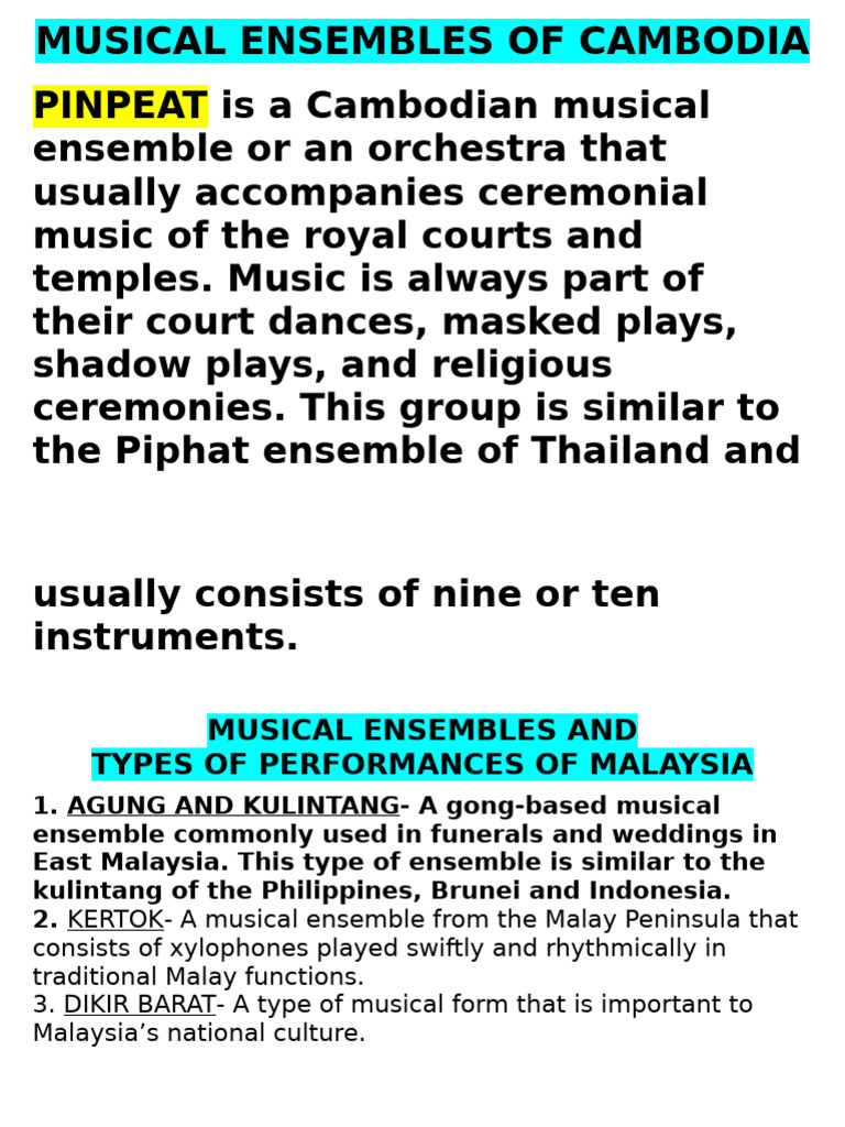 Musical Instruments of Cambodia | PDF