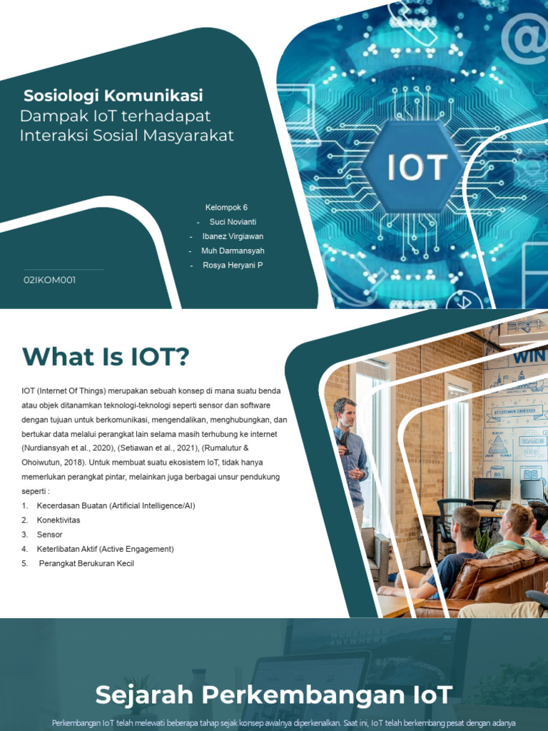 SosioKom - Kelompok 6 - Dampak IoT | PDF | Seni | Komputer
