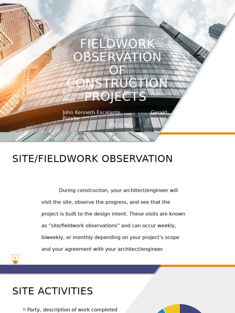 Fieldwork Observation of Construction Projects | PDF | Safety | Field ...