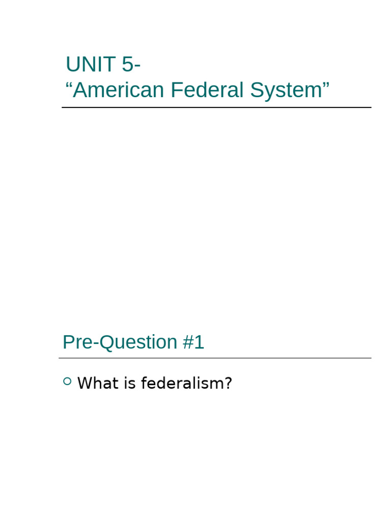Understanding American Federalism | PDF | Government | Governance