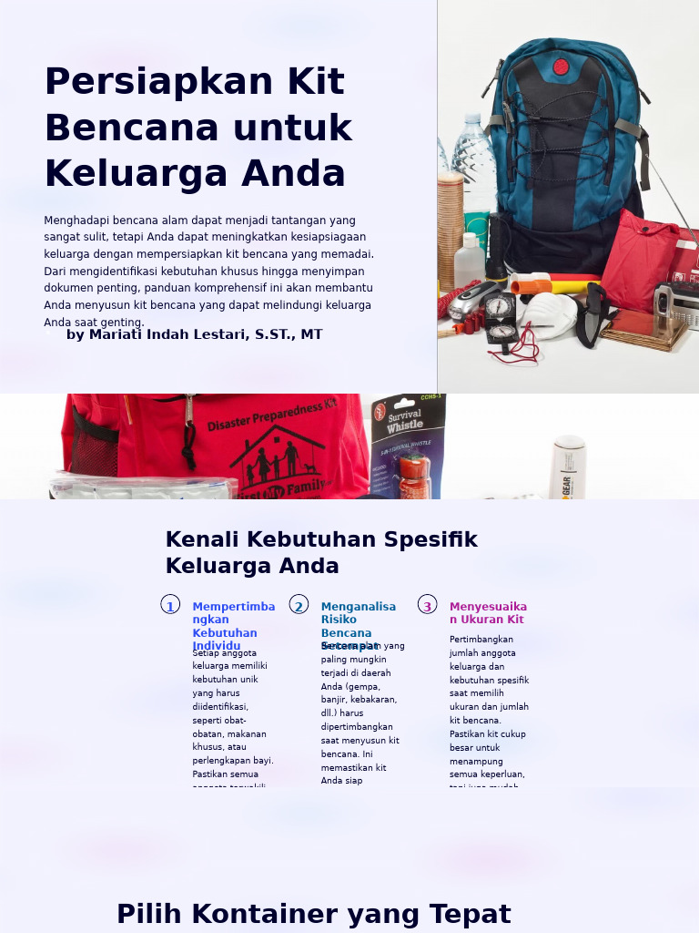 Persiapkan Kit Bencana Untuk Keluarga Anda | PDF