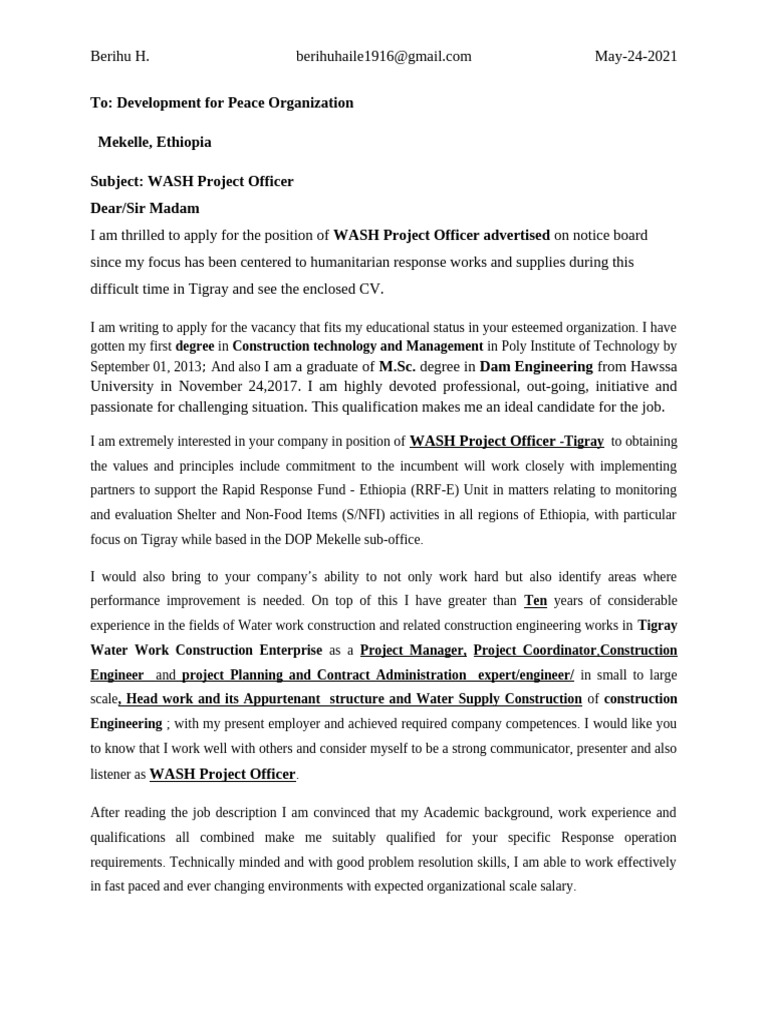 Application Letter To DOP | PDF | Business