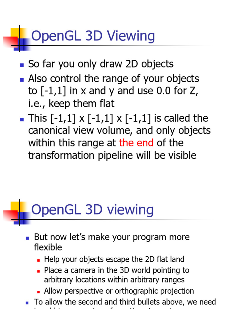 8 3d Viewing | PDF | Geometry | Euclidean Geometry