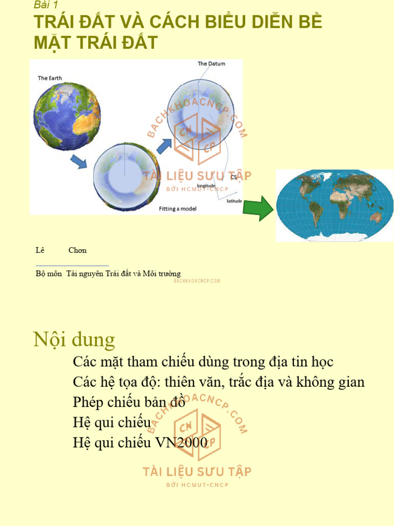 Trai Dat Va Cach Bieu Dien Be Mat Trai Dat | PDF