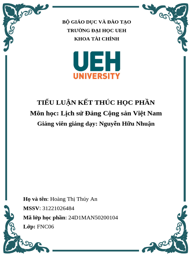 LSD - Tieu Luan Cuoi Ki | PDF