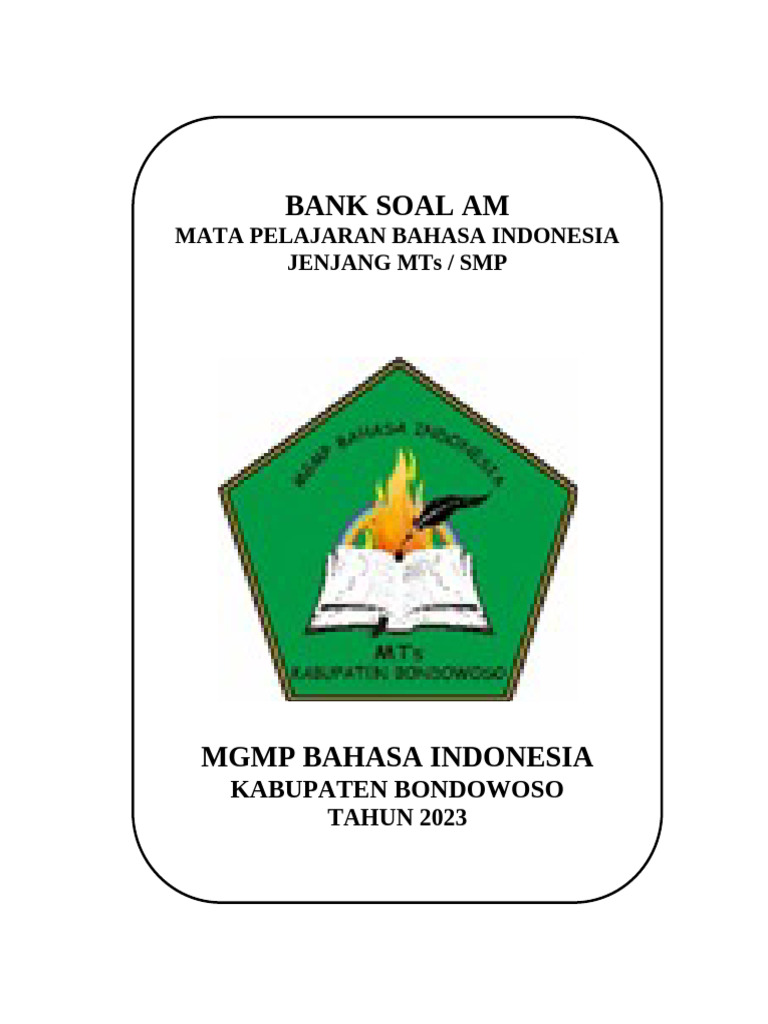 Bank Soal Bahasa Indonesia MTs 2023 | PDF