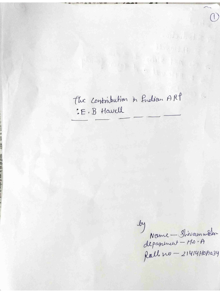 Shivam Mishra - E.B Havell - The Contribution in Indian Art | PDF